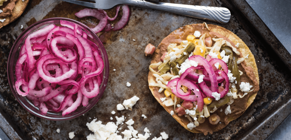 Vegetarian Cactus (Nopalito) Tostadas | La Preferida