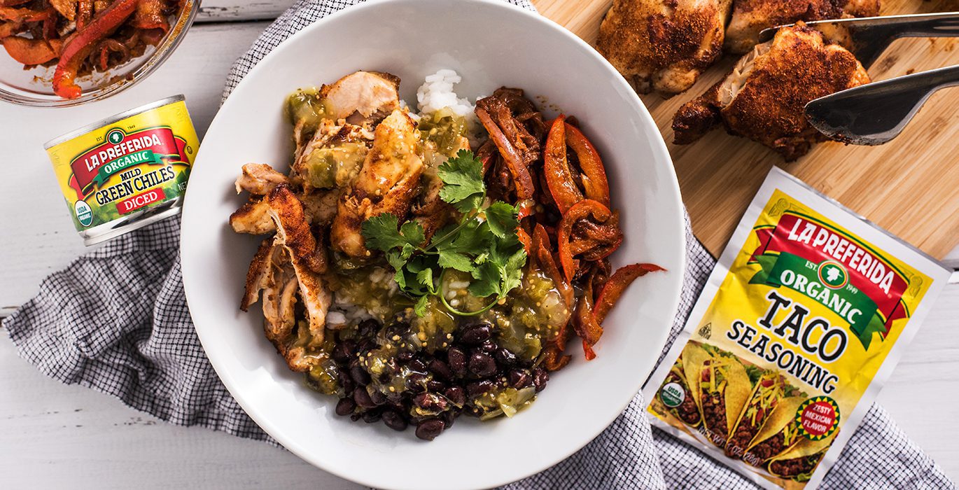 Organic Al Pastor Chicken Burrito Bowl – Meal Prep Recipe | La Preferida